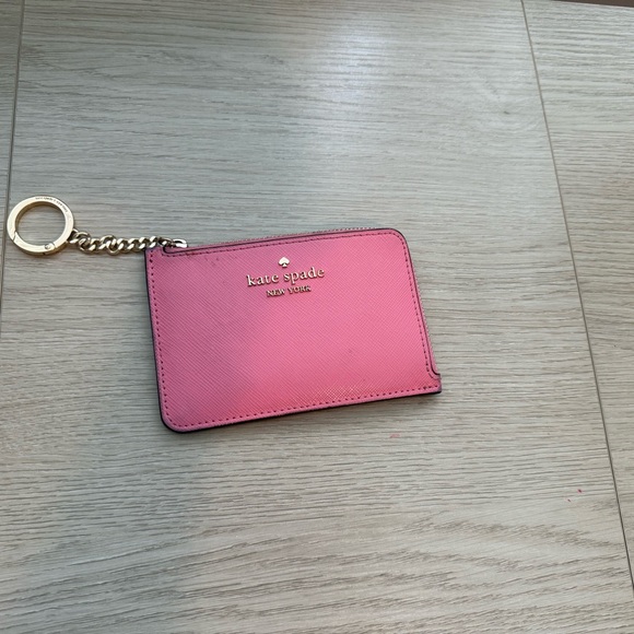 kate spade | Accessories | Kate Spade Pink And Gold Key Card Holder ...
